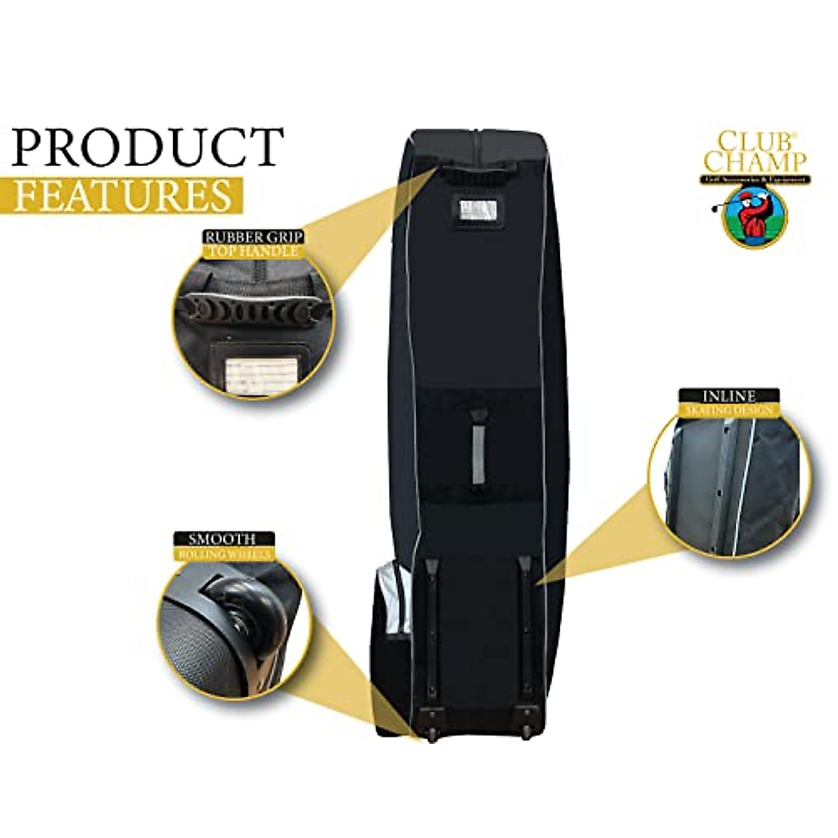 Club Champ Golf Bag Travel Cover(Black)