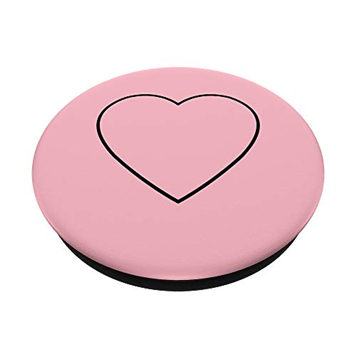 Black Heart Pink PopSockets PopGrip: Swappable Grip for Phones & Tablets