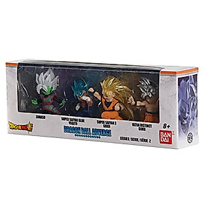 Bandai Namco - Dragon Ball Super - Super Saiyan Vegito, Zamasu, Super Saiyan 3 Goku, Ultra Instinct Goku, Dragon Ball Adverge 2" Figure (Box Set 4)