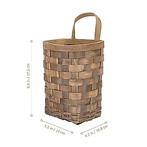 UPKOCH Wicker Woven Storage Basket Bins Decor Wall Hanging Baskets Onion Container with Handles Decorative Fruit Basket Organizer for Living Room Pantry Nursery