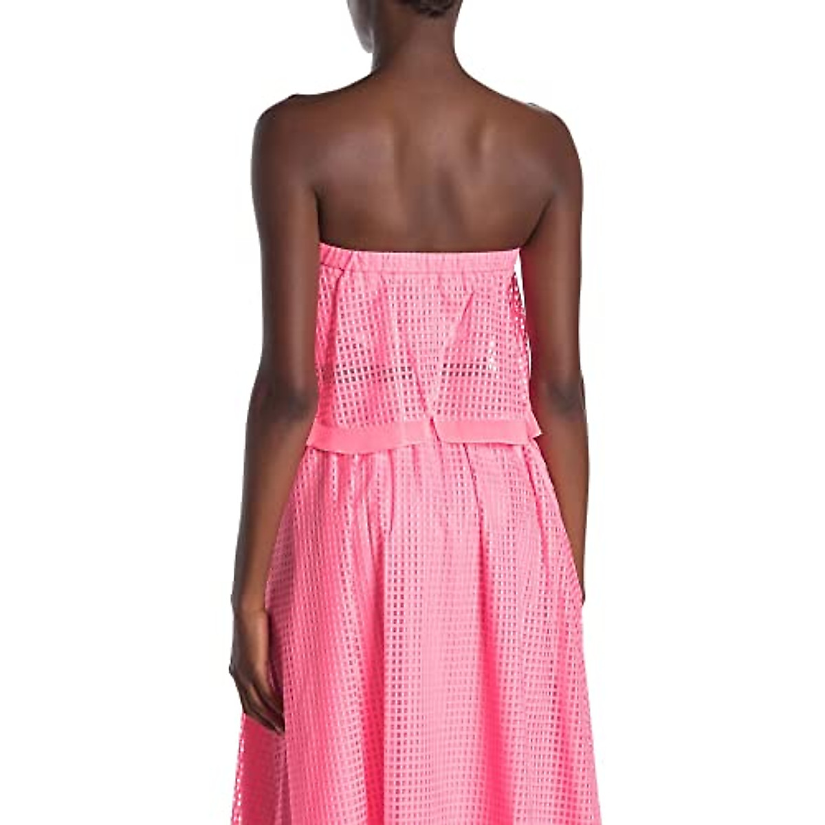 Rachel Roy Womens Blouse Hot Barbie Grid Print Cropped Top Pink XS