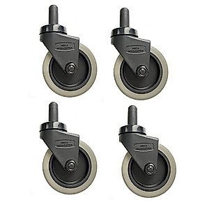 Replacement Casters Compatible with Rubbermaid WaveBrake Mop Bucket Casters - 3" Non-Marking Wheels Set of 4