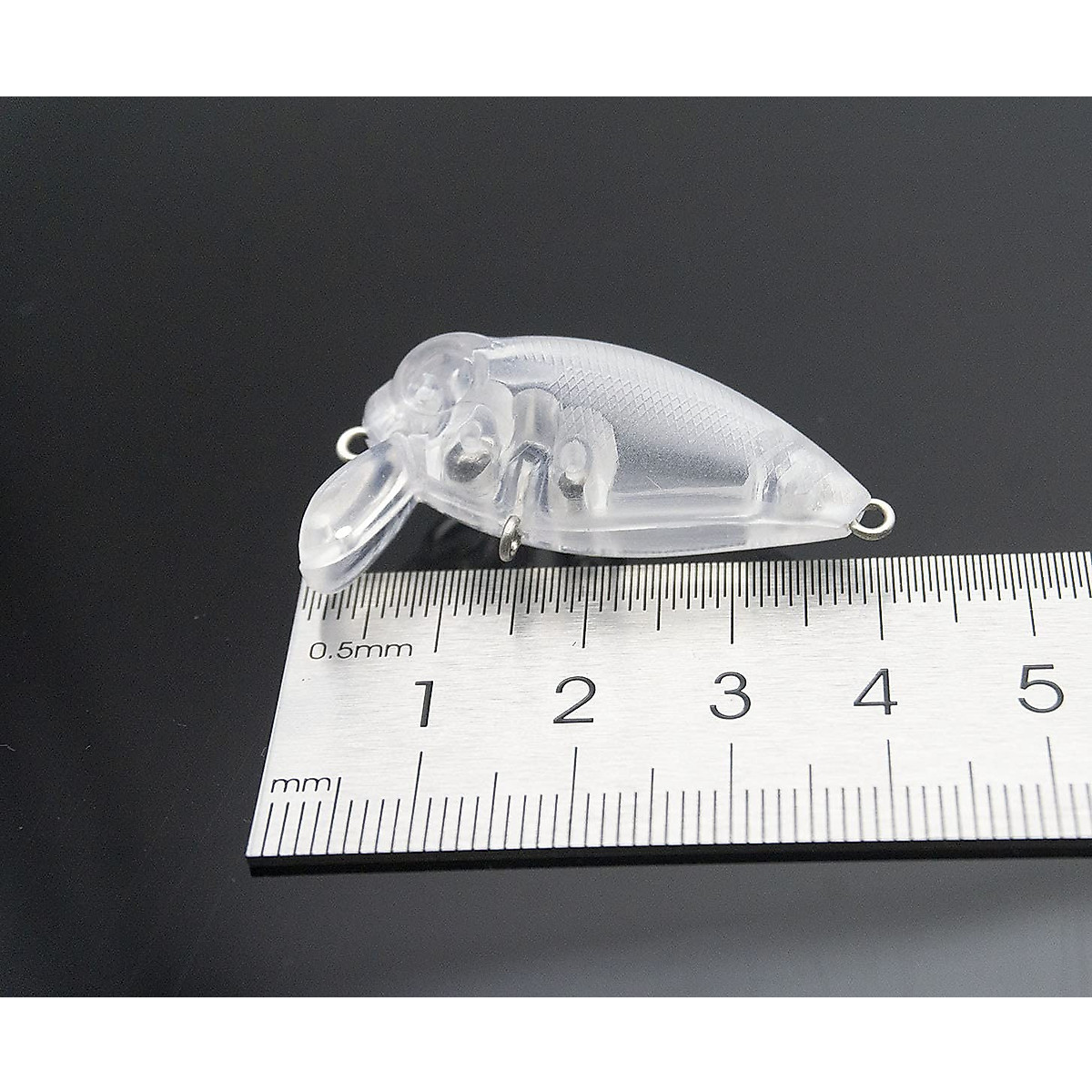 10PCS Unpainted Lure Blanks 2.9g 4cm with 6mm Free Fishing Eye Crankbait Simulation Blank Body Clear Hard Baits Trout Salmon Minnow Lure Popper Lures Topwater Freshwater 8263 6mm