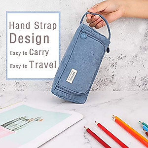 iSuperb Big Capacity Pencil Case Corduroy Large Pencil Pouch Portable Pen Bag Zipper Organizer Makeup Cosmetic Bags for Women Office