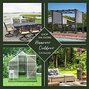 Hanover 7-Ft. 48,000 BTU Steel Propane Patio Heater in Bronze, Umbrella Style Gas Outdoor Heater for Deck or Patio