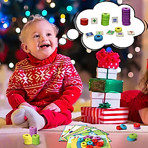 Lydaz Montessori Math Manipulatives Toys, Kids Wooden Number Blocks Toys, Kindergarten Learning Education Toy, Preschool Classroom Must Haves, STEM Counting Puzzle Toy Gift for Toddler 3 4 5 6 Years