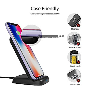 Amazon Basics 10W Qi Certified Wireless Charging Stand (No AC Adapter)