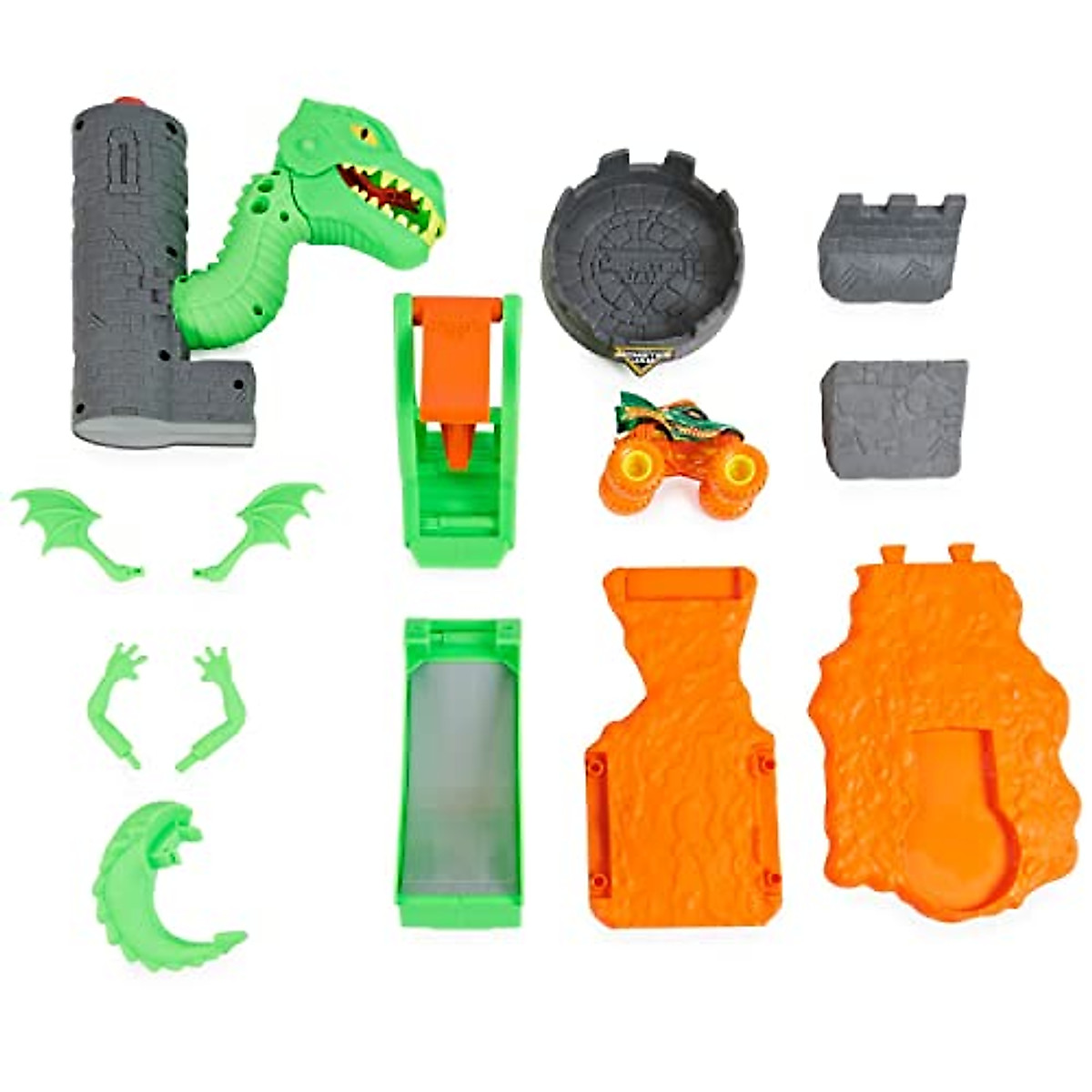 Monster Jam, Dueling Dragon Playset with Exclusive 1:64 Scale Dragon Monster Truck, Kids Toys for Boys Ages 3 and up