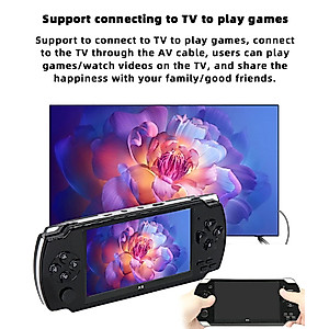 JXD Handheld Game Console 4.3 inch 8GB Built in 2000 Games for Multiple Simulators X6 Retro Video Game Console Mp3/4/Ebook TV Out Mini Hand Portable Game Player Device Holiday (Black)