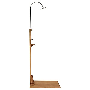 vidaXL Garden Shower 29.5"x29.5"x82.7" Solid Teak Wood