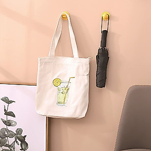 Cabilock Decorative Wall Hooks Yellow Mouth Tail Wall Hanger 4pcs Cartoon Animal Hooks for Hanging Bag Keys Towels Coat Hat Kitchen Bathroom Supplies