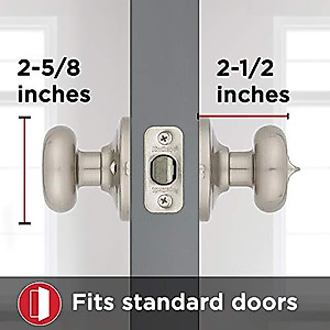 Kwikset 97300-829 Juno Privacy Knob, Pack of 1, Satin Nickel
