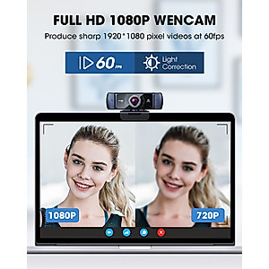 VITADE Webcam 1080P 60fps with Microphone for Streaming, 682H Pro HD USB Computer Web Camera Video Cam for Gaming Conferencing Mac Windows Desktop PC Laptop Xbox Skype OBS Twitch YouTube Xsplit