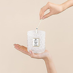 Chloefu LAN Vanilla Bean Highly Fragranced Candle Gifts for Women, Natural Wax Candle for Home Scented, Up to 55 Hour Burn time - 8.1 Ounce Premium Soy Wax