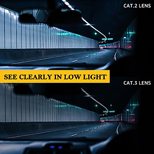 Myiaur CAT.2 Night Driving Glasses for Women Men, Polarized Night Vision Glasses Sunglasses Reduce Glare for Day & Night M8859