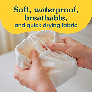 Charlie Banana Reusable Swim Diaper, Washable, Adjustable Drawstring for Baby Girls Boys, Soft and Snug Waterproof Fit to Prevent Leaks - Seally, Size S (12-20 lbs.)