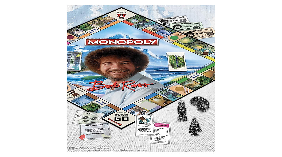 Monopoly Bob Ross Edition - Collectible Board Game with Art & Strategy