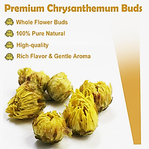 TEARELAE - Premium Dried Chrysanthemum Tea - [5A] Top Grade - Natural Chinese Chrysanthemum Tai Ju - Refreshing Floral Fragrance - Herbal Loose Leaf Tea - 3oz/85g