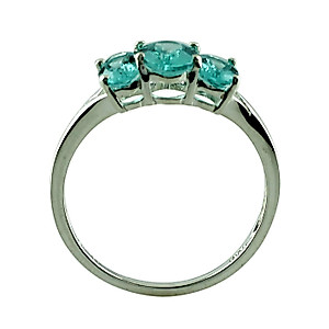 SGL Blue Apatite 1.65 Carat 925 Sterling Silver Anniversary Wedding Jewelry for Women