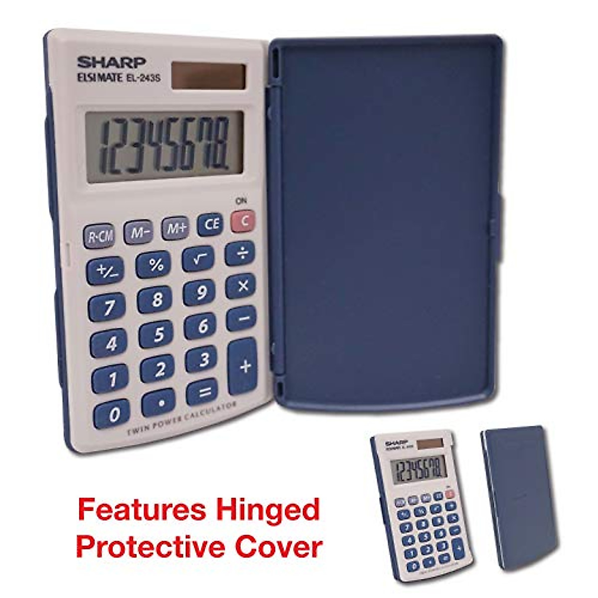 Sharp Electronics 8-Digit Twin Powered Calculator (EL-243S/EL-243SB)