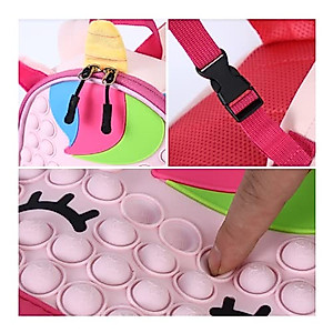 Pop It Lightweight Elephant School Backpack For Kids, Fidget Backpack for Kids, Kindergarten and Elemantary School (Blue)