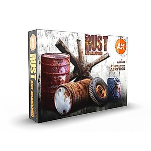 AK Interactive Rust Set - Plastic Model Building Paints and Accessories # 11605