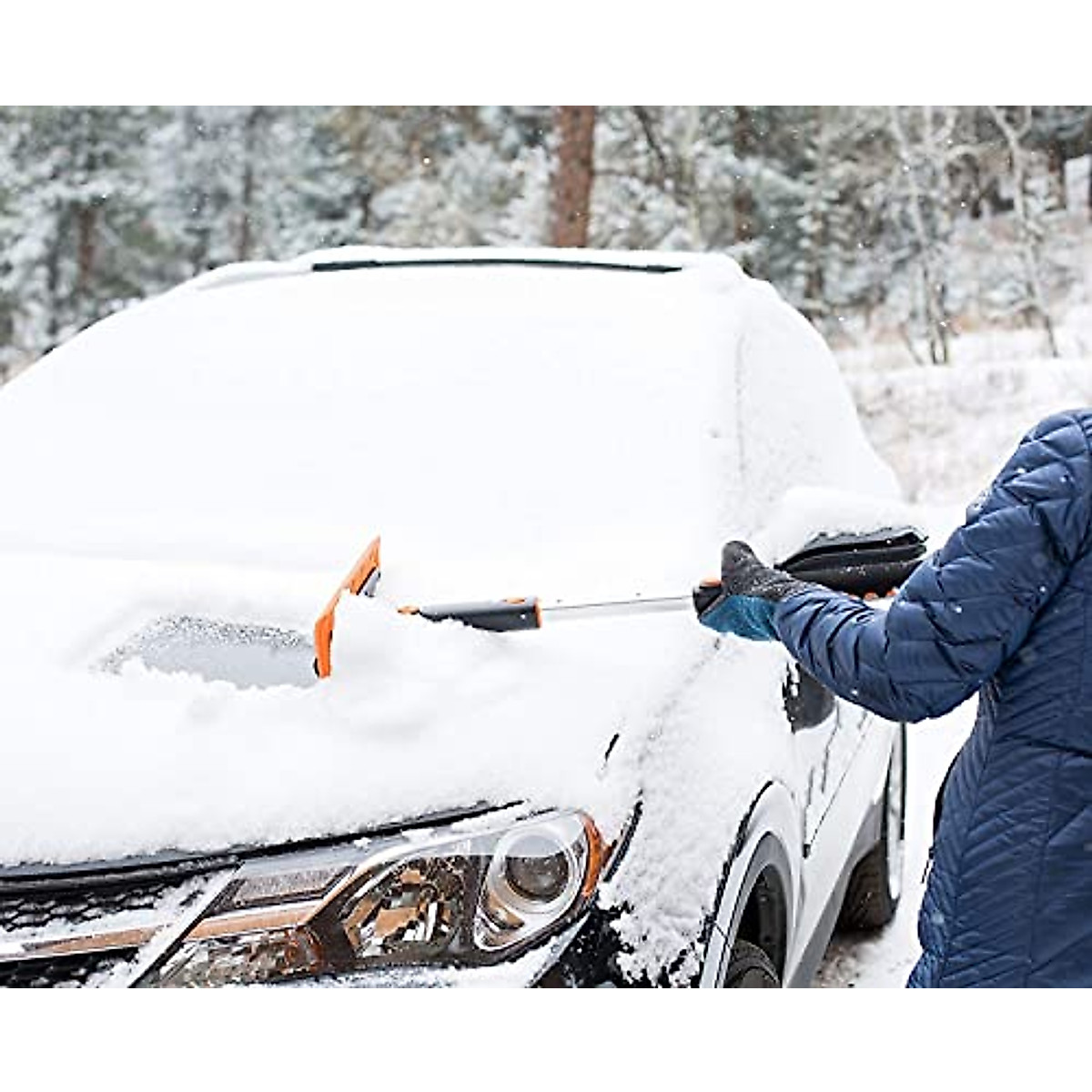 BIRDROCK HOME 39" Extendable Snow Brush with Detachable Ice Scraper for Car | 14" Wide Foam Head | Size: Car & SUV | Lightweight Aluminum Body with Ergonomic Grip | Windshield & Paint Safe…