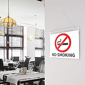 NIUBEE 10-Packs 8.5x11 Sign Holder Horizontal for Wall Door, Clear Acrylic Picture Frame for Paper with Free 3M Tape and Mounting Screws