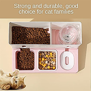 FUUIE Bowls for Food and Water Pet Cat Bowl Cat and Dog Feeder Bowl Double Bowl Kitten Automatic Waterer Puppy Feeding Waterer Pet Supplies (Color : Blue)