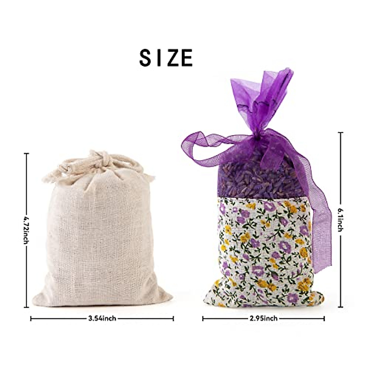 Lavender Sachet and Cedar Bags 22 Pcs - GOGOUP Natural Air Freshener Fragrance for Home Car Drawers Closets Clothes Storage 5A Dried Lavendar Flowers and Cedar Chips with Long-Lasting