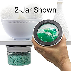 Vascito Shelf Organizer, Adhesive Mount Under Shelf Containers for Organizing Laundry Pods, Scent Beads Container, Storage Solutions for Small Spaces Quick One Handed Access (Designer White, 1 Pack)