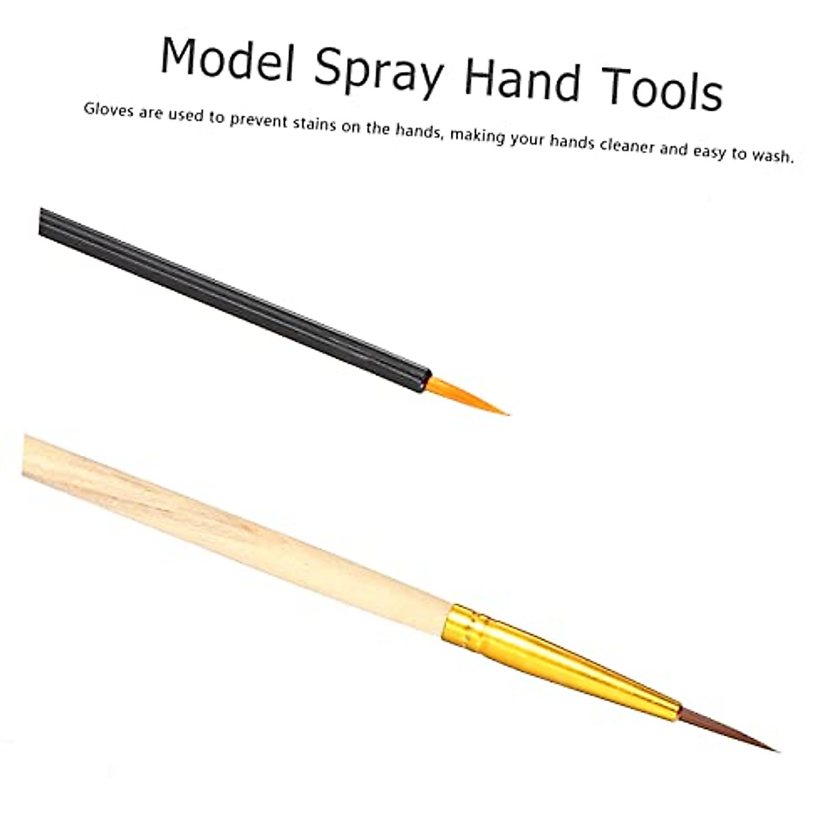 SEWACC 2 Sets Model Coloring Kit Arts and Crafts Kit Fiber Tools Decorating Tools Acrylic Oil Painting Art Brush Fine Models Craft Paint Set Model Hand Paint Tools Models Paint Set Mini