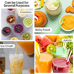 20 Oz Portable Blender, Personal Size Blender for Shakes and Smoothies, Mini Blender Cup with Rechargeable USB, Baby Food Blender, Smoothie, Juicer with 6 Blades for Home, Kitchen, Travel, Sports (Black)