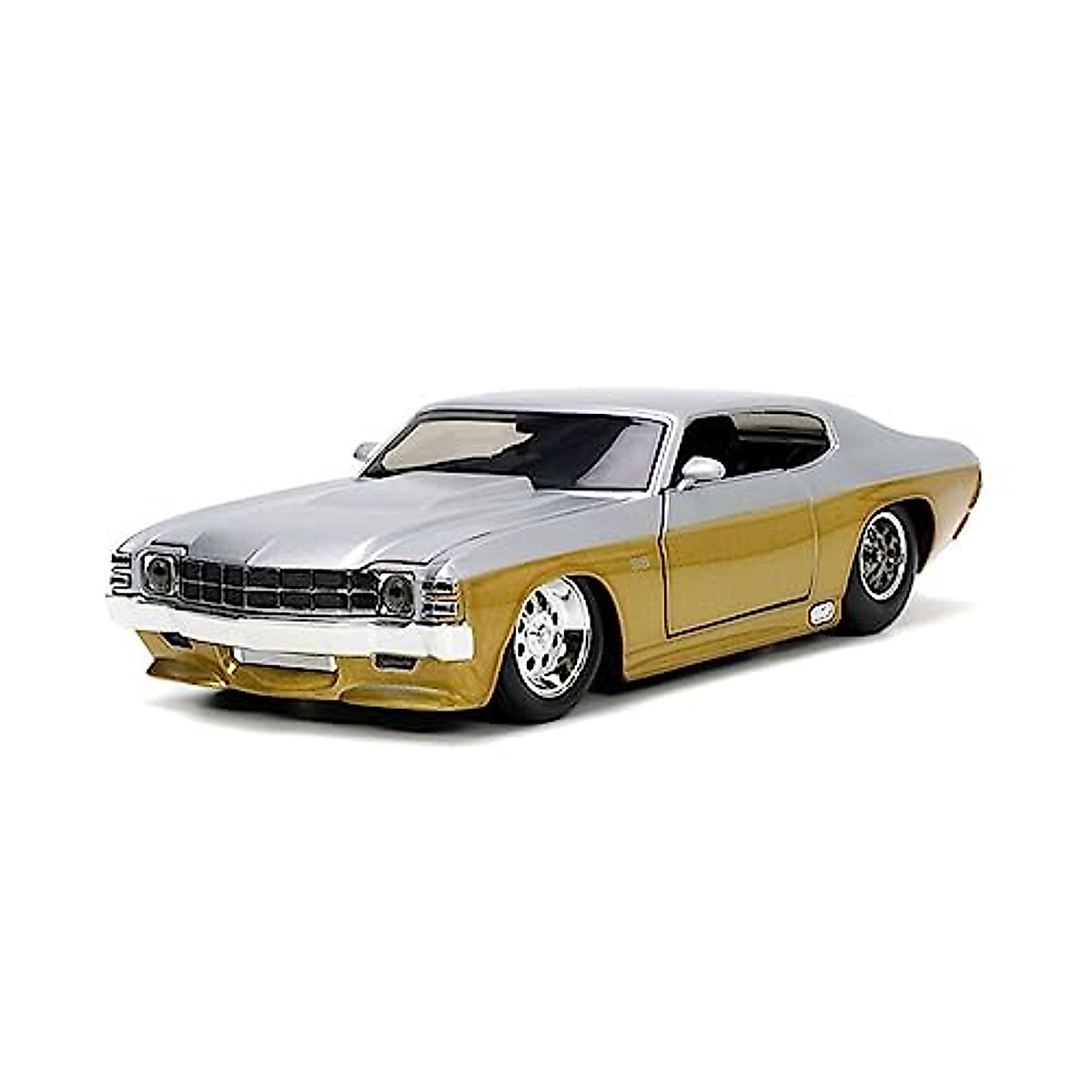 1970 Chevy Chevelle SS, Gold and Silver - Jada Toys 34116-1/24 Scale Diecast Model Car