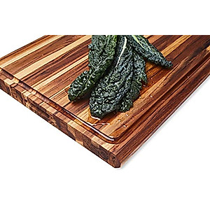 Sonder Los Angeles, XXL Thick Edge Grain Teak Wood Cutting Board for Kitchen with Juice Groove, 23x17x1.5 Charcuterie Wooden Board in Large (Gift Box Included)