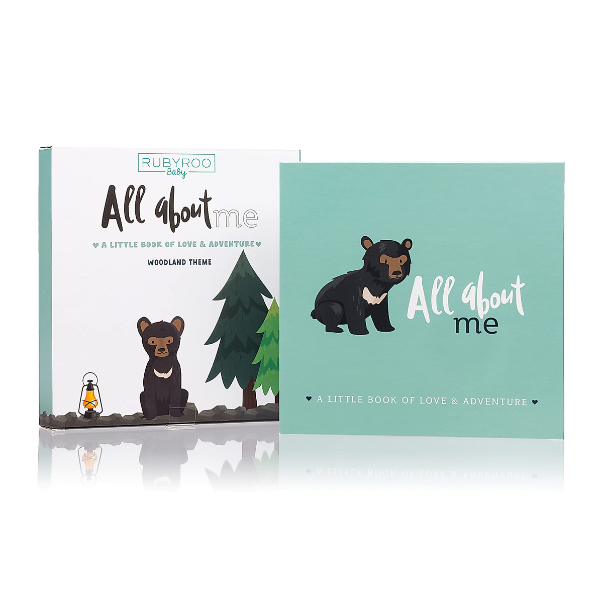 RubyRoo Baby Memory Book - Milestone Keepsake Baby Photo Album - First 5 Years Scrapbook Journal for Baby Boy or Girl - Pregnancy Gift for Baby Shower, Newborn Gender Neutral Record Book - Woodland