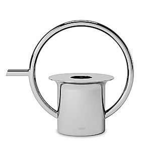 Umbra Quench Stainless Steel Watering Can, Pot for Outdoor or Indoor Plants, Medium