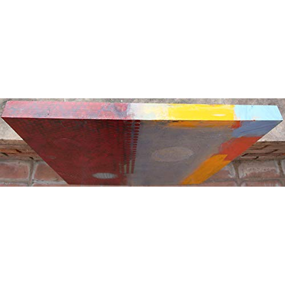 Red and Gray Field with Crystal Event by Alan Mazzetti, Original Acrylic on Panel, 30" x 30"