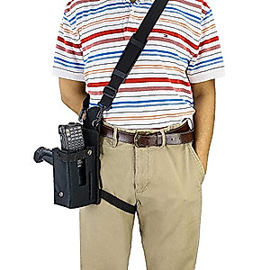 e-Holster Barcode Scanner Holster (Large), Ballistic Nylon Carrying Case Pouch for Pistol-Grip Mobile Computers, with Belt Clip, Belt Loop, Shoulder Strap, for Zebra MC9300, MC9200, MC9500