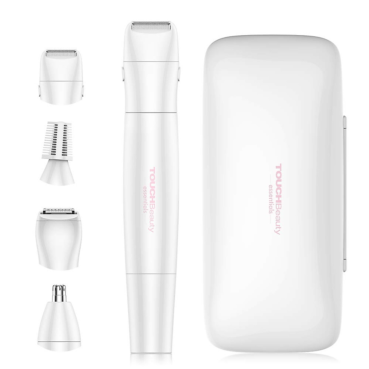 TOUCHBeauty Bikini Trimmer for Women, IPX6 Facial & Eyebrow Hair Trimmer with Case, Painless Body Shaver, Nose Hair Trimmer TB-1753
