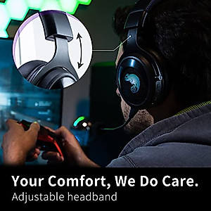 Brook 2.4GHz Wireless Headset - Cross-Platform Wireless Gaming Headset for PS5, PS4, PC, Mac, Android, and Switch, Low Latency (with Extra Earpads)