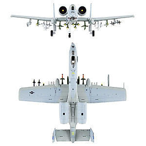 Busyflies Fighter Jet Model 1:100 A-10 Thunderbolt II Warthog Attack Fighter Plane Model Diecast Military Airplane Model for Collection and Gift(A-10)