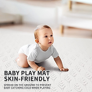 Knitted Baby Blanket White 100% Cotton Crochet Knit Cellular Breathable Soft Baby Blankets for Toddler Newborn Boy Girls 43x35 Inch