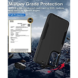 Dahkoiz Motorola Moto G 5G(2022) Case, with Tempered Glass Screen Protector, Dust-Proof Port Cover, Full Body Protection Silicone Rubber Phone Case for Moto G 5G(2022), Black