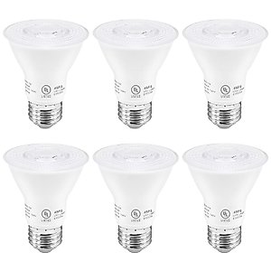 YGS-Tech PAR20 LED Bulb, 7W Dimmable Flood Light Bulbs (50W Equivalent), LED Spotlight Bulb, 3000K Warm White, 500 Lumens, E26 Base, Indoor/Outdoor - UL Listed, 6 Pack