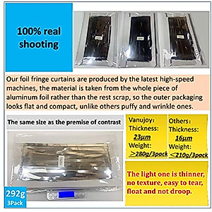 Vanujoy 3 Pack Silver Foil Fringe Backdrop Curtains Party Decoration - Tinsel Party Door Fringe Curtain Backdrop for Birthday Bachelorette Party Engagement Bridal Shower Graduation Decoration