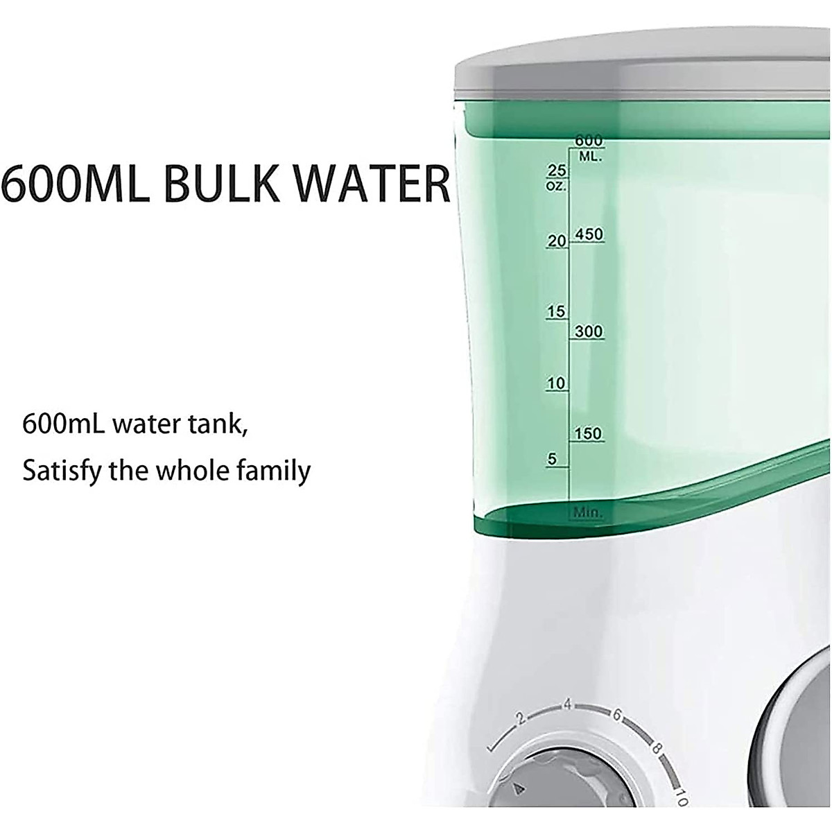 GIENEX Water Flosser for Teeth, Dental Oral Irrigator with 6 Jet Tips, 600ML Water Tank, Non-Slip Base, Quiet Electric Flosser for Braces Care, Teeth Cleaner