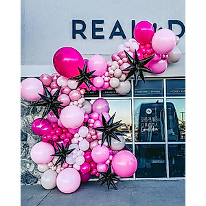 Bezente Pink Balloons Set,60pcs 12 inch Metallic Pink Pearl Pink Hot Pink Pastel Pink Latex Balloons Kit for Birthday,Wedding,Baby Shower,Princess Theme Party Decorations