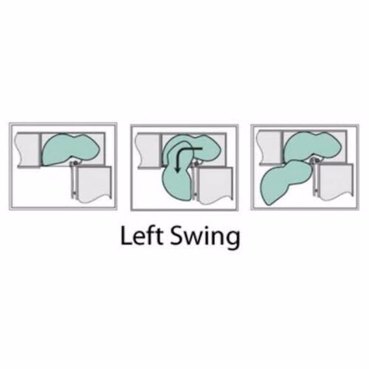 Lemans II Set 2-Shelf Lazy Susan with Soft-Close for Blind Base Corner Cabinets (884 sq. Model 50, Tray Size: 18", Swings Left)