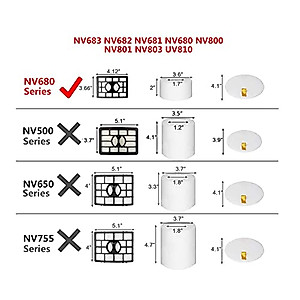 ConPus 2 HEPA + 2 Foam & Felt Filters for Shark Rotator DuoClean Powered Lift Away Speed Vacuum NV680, NV681, NV682, NV683, NV800, NV801, NV803, UV810, Compare to Part # XFF680 &XHF680 Replacement filter set